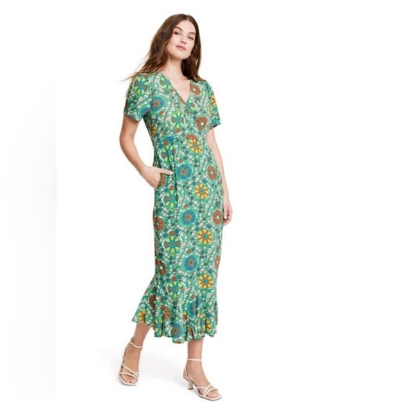 RHODE | Dresses | Rhode X Target Floral Green Maxi Dress | Poshmark